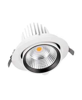 Ledvance Schwenkbarer Einbaustrahler, aluminium | energiesparend, Ersatz für 1x70W HID, warm weiß | SPOT VARIO DN 170 35W 3000K 24DEG WT