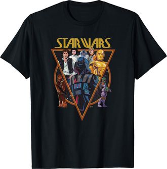 Star Wars Classic Art Characters and Logo Retro Vintage T-Shirt