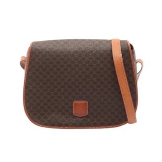 Celine Sac bandouli&egrave;re en toile enduite Macadam Pre-owned - Femme - Pre-owned - Brun - Taille: ONE Size
