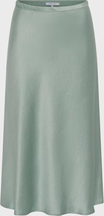 Gerard Darel Jupe midi en satin - JOLANA - Vert deau