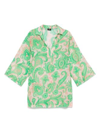 Etro robe de plage à motif cachemireimprimé - Vert
