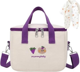Generic Sac de maternit&eacute; - Sac &agrave; langer de voyage | Sac de rangement mignon de grande capacit&eacute; avec compartiment &agrave; couches isolant, sac de transport r&eacute;glable 