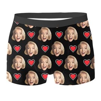 Generic Boxer personnalis&eacute; pour homme avec photo et visage - Cadeau de Saint-Valentin pour petit ami, mari, Style 11, XXL