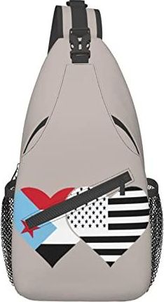 Generic Sac &Agrave; Bandouli&egrave;re Y&eacute;men Du Sud Et Drapeau Am&eacute;ricain Petit Sac &Agrave; Bandouli&egrave;re Femme Casual Sacs Poitrine, Pour Camping, Office, Voyage