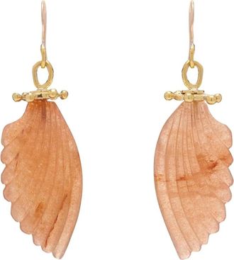 Ulla Johnson Femme, Accessoires, Orange, Taille: ONE Size Small Wing Stone Drop Earring