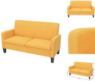 vidaXL Sofa 2-Sitzer 135x65x76 cm Gelb - 2-Sitzer Sofa - Sofas - Wohnzimmersofa - Gelbes Sofa - Samt Sofa