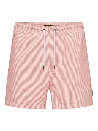 Only & Sons Herren Onsted Stripe Seersucker Swim Noos Bademode, Porcelain Rose, L EU