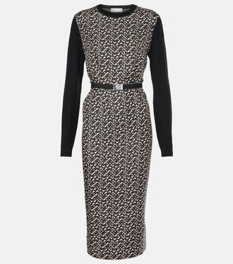 Tory Burch Robe midi en laine et soie