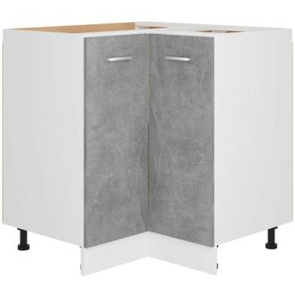 Les Tendances Armoire plancher dangle Gris b&eacute;ton 75,5x75,5x80,5