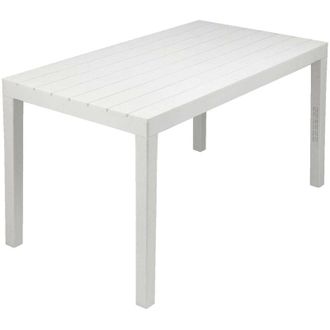Progarden Gartentisch Vasto, Rechteckiger Esstisch, Mehrzweck-Gartentisch f&uuml;r den Innen- und Au&szlig;enbereich, 100 % Made in Italy, Cm 138x78h72, Wei&szlig;