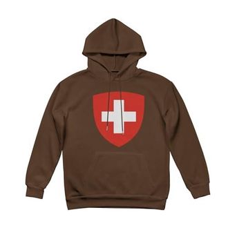 Generic Sweat &Agrave; Capuche Suisse Embl&egrave;me National pour Hommes Adultes Et Adolescents Doublure Polaire Sweatshirt pour Patriotes Hoodie Hommes Femmes Pull &Agrave; Capu