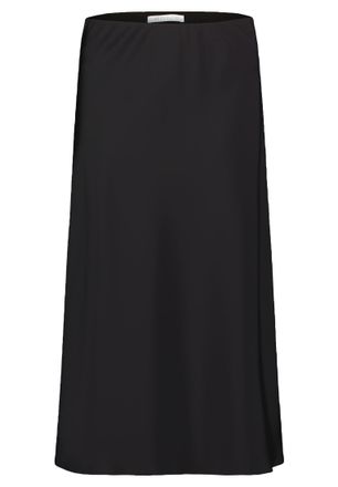 Betty & Co Damen Satinrock mit elastischem Bund 34, Schwarz