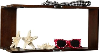 Generic Holz All - rustikaler Stauraum, Vitrine, Eckorganisator, klassisches Vintage- | Wohnung B&uuml;ro K&uuml;che Badezimmer Wohnen OOM Bauernhaus Bilderrahmen Kerze