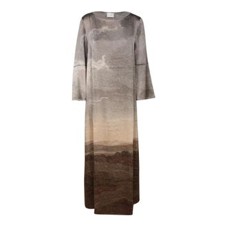 Pierre-Louis Mascia Femme, Robes, Multicolore, Taille: 38 FR Robe longue &agrave; manches longues