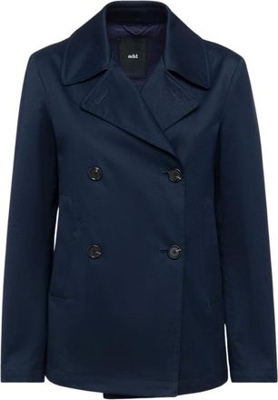Add Femme, Manteaux, Bleu, Taille: 38 FR Caban en coton