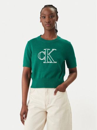 Calvin Klein Jeans Pullover LV047F356G Gr&uuml;n Regular Fit