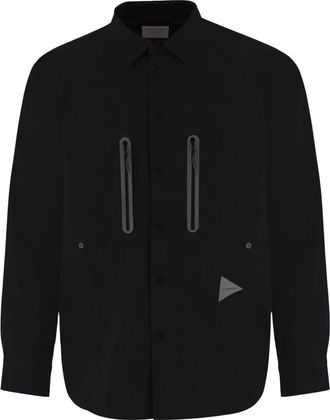 And Wander Homme, Chemises, Noir, Taille: 2XL Casual Shirt