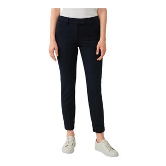 Windsor Bi-Stretch-Chino mit Umschlag - - Trousers - Damen - Blau - 2XL