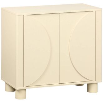 Sweeek Buffet d&eacute;cor bois beige 2 portes 80cm Pondi