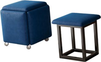 Generic Stapelbare Nesthocker, 5-in-1-Otto-W&uuml;rfelstuhl-Set, leicht und einfach zu verstauen, for den Innen- und Au&szlig;enbereich im Gartenb&uuml;ro(Color 5,35x35cm)