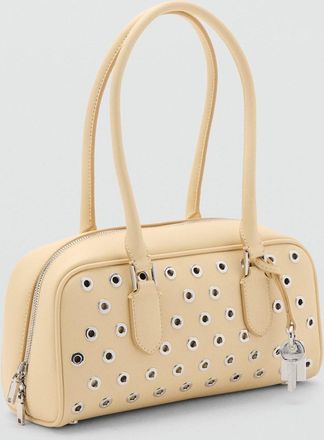 Mango Bowlingtasche mit &Ouml;sen-Details vanille - Damen - Einheitsgr&ouml;&szlig;e - MANGO