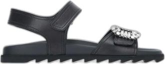 Roger Vivier Slidy Viv Sandale - Femme - Chaussures - Noir - Taille: 37 EU