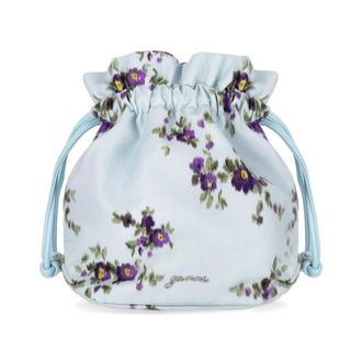Ganni Femme, Sacs, Bleu, Taille: ONE Size Pochette en nylon imprim&eacute;