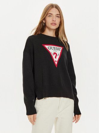 Guess Pullover W4BR12 Z3HM1 Schwarz Regular Fit