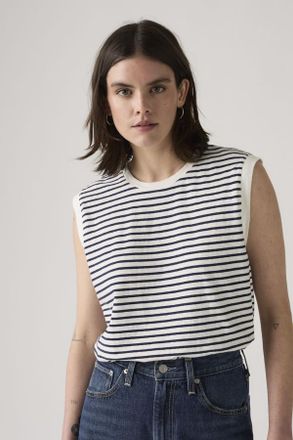 Levi's D&eacute;bardeur Boxy - Femme - Bleu / Emmi Stripe Peacoat Slub - S