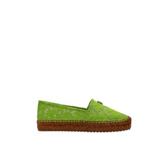 Dolce & Gabbana Femme, Chaussures, Vert, Taille: 39 EU Espadrilles en dentelle