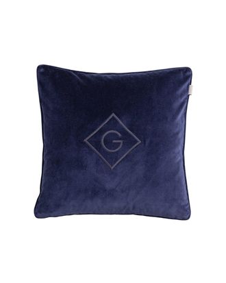 GANT Velvet G Kissenhülle Farbe Marine Größe 50x50cm Samt Kissenbezug