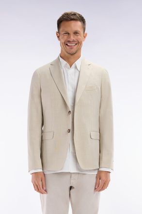 Eden Park Veste En Fil Teint De Laine Et Lin Stretch M&eacute;lang&eacute;s Beige