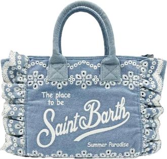 MC2 Saint Barth Femme, Sacs, Bleu, Taille: ONE Size Colette Volant N Sac &agrave; main avec bandouli&egrave;re Sangallo
