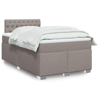 vidaXL Vidaxl - Giroletto A Molle Con Materasso Tortora 120x190 Cm In Tessuto