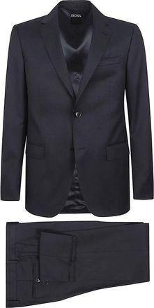 Ermenegildo Zegna Homme, Costumes, Noir, Taille: M Costume deux pi&egrave;ces crois&eacute; simple