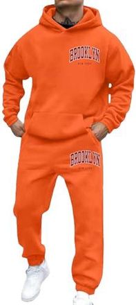 Generic Surv&ecirc;tement pour homme - 2 pi&egrave;ces - Surv&ecirc;tement de sport en coton - Surv&ecirc;tement baggy - Chaud et confortable - Sweat &agrave; capuche et pantalon de jogging 