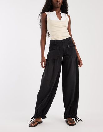 Free People Lotus - Jean &agrave; ourlets resserr&eacute;s - Gris noir-multicolore