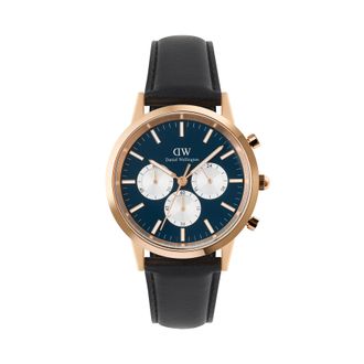 Daniel Wellington Uhr Daniel Wellington Iconic Chronograph St Mawes Arctic Panda DW00100877 Schwarz