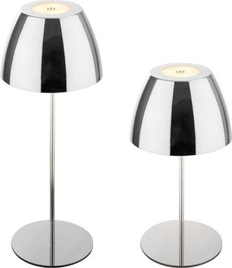 Briloner LED Tischlampe kabellos IP44 mit Touch, stufenlos dimmbar, Akku & Lichtquelle tauschbar, Nachttischlampe, Leselampe, LED Lampe, Campinglampe, Tischleu