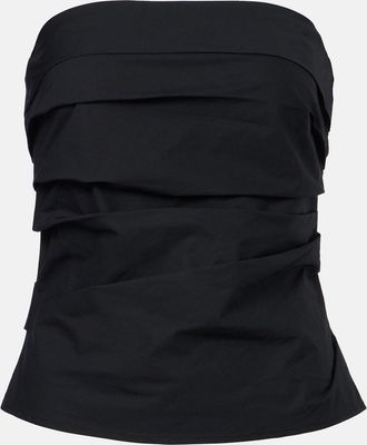 Proenza Schouler Top bustier White Label Maisy en coton m&eacute;lang&eacute;