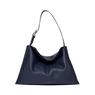 Orciani Trinity Soft Midi Schultertasche - - Bags - Damen - Blau - ONE SIZE