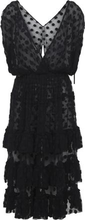 Dries Van Noten Femme, Robes, Noir, Taille: 38 FR Robe Midi