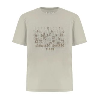 Maison Margiela Homme, Tops, Gris, Taille: XL T-Shirt Num&eacute;rique