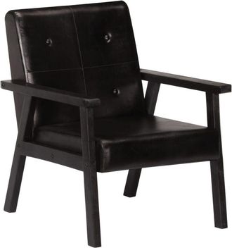vidaXL Sessel Schwarz Echtleder vidaXL