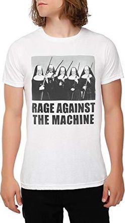 Proud Men Fashion Shirt Printed T Shirt Rage Against Machine Nuns with Guns T Shirt Mens Short Sleeve Shirt