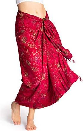 Panasiam Sarong B504 red flower, L