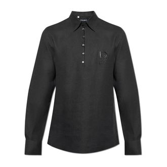 Dolce & Gabbana Leinenhemd - - Shirts - Herren - Schwarzk - XL