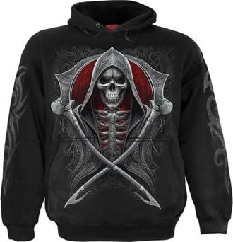 Spiral Reapers Portal Homme Sweat-Shirt à Capuche Noir 3XL 100% Coton Regular/Coupe Standard