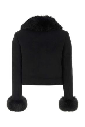 Self Portrait Wool Jacket - Black