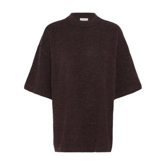 Kaffe Rundhals-Strickware - - Knitwear - Damen - Braun - 2XL